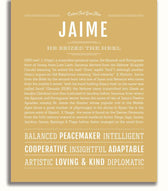 Jaime | Name Art Print – Name Stories