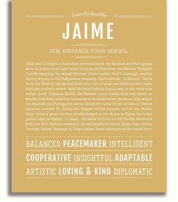 Jaime | Name Art Print – Name Stories
