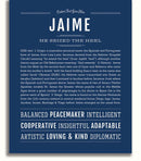 Jaime | Name Art Print – Name Stories
