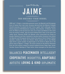 Jaime | Name Art Print – Name Stories