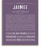 Jaimee | Name Art Print – Name Stories