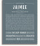 Jaimee | Name Art Print – Name Stories