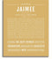 Jaimee | Name Art Print – Name Stories