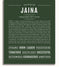 Jaina | Name Art Print – Name Stories