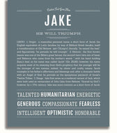 Jake | Name Art Print – Name Stories