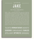 Jake | Name Art Print – Name Stories