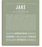 Jake Personalized Name Meaning Art Prints – Name Stories