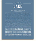 Jake | Name Art Print – Name Stories