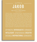 Jakob | Name Art Print – Name Stories
