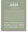 Jakob | Name Art Print – Name Stories