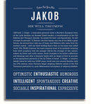 Jakob | Name Art Print – Name Stories