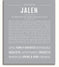 Jalen Personalized Name Meaning Art Prints – Name Stories
