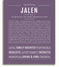 Jalen Personalized Name Meaning Art Prints – Name Stories