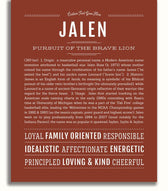 Jalen | Name Art Print – Name Stories