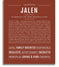 Jalen Personalized Name Meaning Art Prints – Name Stories