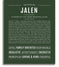Jalen | Name Art Print – Name Stories
