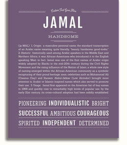 Jamal | Name Art Print – Name Stories