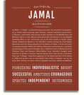 Jamal Personalized Name Meaning Art Prints – Name Stories