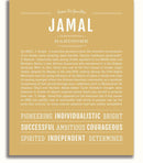 Jamal | Name Art Print – Name Stories
