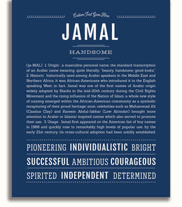 Jamal | Name Art Print – Name Stories