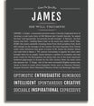 James | Name Art Print – Name Stories