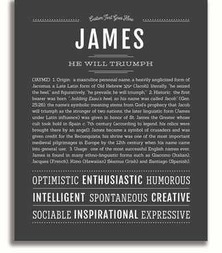 James | Name Art Print – Name Stories