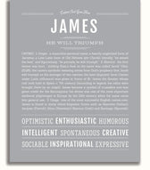 James Personalized Name Meaning Art Prints – Name Stories