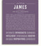 James Personalized Name Meaning Art Prints – Name Stories