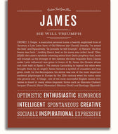 James | Name Art Print – Name Stories