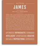 James | Name Art Print – Name Stories
