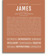 James | Name Art Print – Name Stories