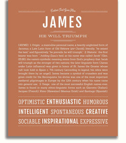 James | Name Art Print – Name Stories