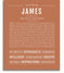 James | Name Art Print – Name Stories