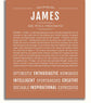 James Personalized Name Meaning Art Prints – Name Stories