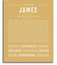 James | Name Art Print – Name Stories