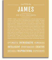 James | Name Art Print – Name Stories