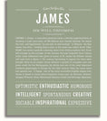 James | Name Art Print – Name Stories