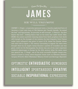 James | Name Art Print – Name Stories