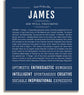 James | Name Art Print – Name Stories