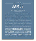 James | Name Art Print – Name Stories