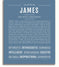 James | Name Art Print – Name Stories