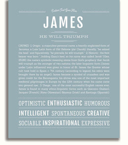 James | Name Art Print – Name Stories