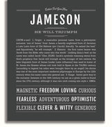 Jameson | Name Art Print – Name Stories