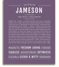 Jameson | Name Art Print – Name Stories