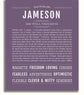Jameson Personalized Name Meaning Art Prints – Name Stories
