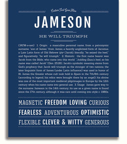 Jameson | Name Art Print – Name Stories