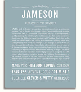 Jameson | Name Art Print – Name Stories