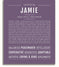 Jamie (female) | Name Art Print – Name Stories