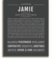 Jamie Personalized Name Meaning Art Prints – Name Stories