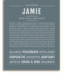 Jamie (female) | Name Art Print – Name Stories